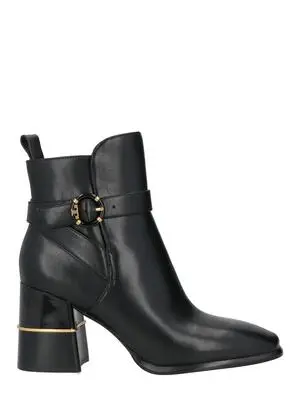 Tory Burch Leather Ankle Boots - Black