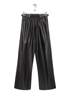 LOEWE Loewe Nappa Leather Belted Trousers