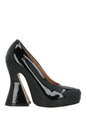 MAISON MARGIELA Patent Leather Block Heel Pumps - Green