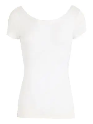 MAXCO. MAX&Co. Lightweight Knit Scoop Neck Short Sleeve Top