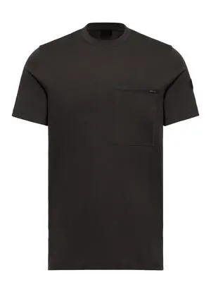 Moncler Cotton Jersey T-shirt With Chest Pocket - Black