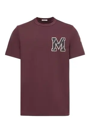 Moncler Cotton Jersey Monogram T-Shirt Red