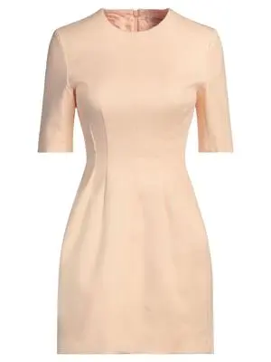 Sportmax Sheath Dress With Short Sleeves And Round Neck - Nude