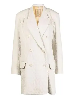 UMA WANG Double-breasted Blazer - White
