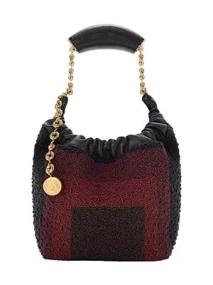 Loewe Mini Beaded Leather Squeeze Bag - Black