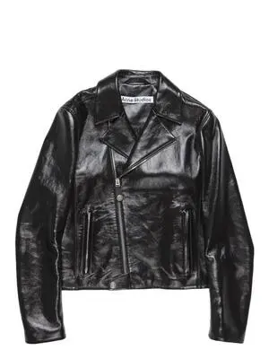 Acne Studios Leather Biker Jacket - Black