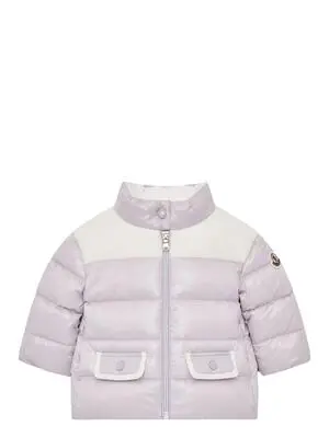 Moncler Kora Short Down Jacket With Stand Collar - Lavender