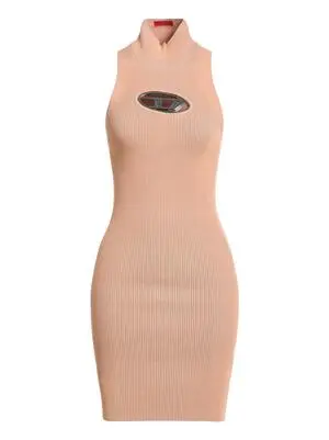 DIESEL® Sleeveless High-neck Slim-fit Knit Dress With Appliqu - No