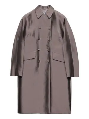 Prada Double-breasted Wool And Silk Coat - Grey