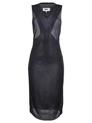 MAISON MARGIELA V-neck Sleeveless Knitted Dress - Black