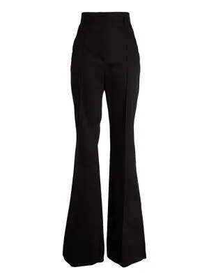 Sportmax High Waisted Flared Trousers - Black