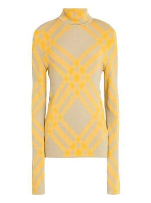 BURBERRY Burberry Tartan Pattern Turtleneck Sweater