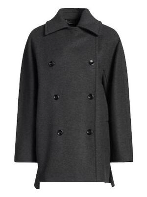 Max Mara Double-breasted Flannel Coat - Black