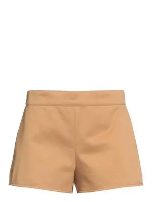 Max Mara Mid Rise Twill Shorts - Nude