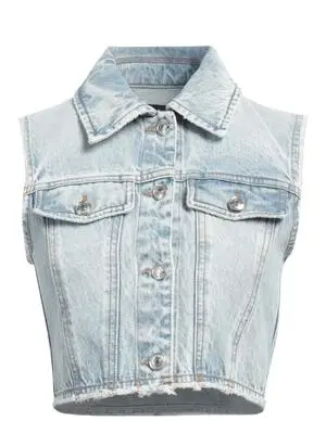 Sportmax Sleeveless Denim Gilet - White