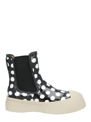 Marni Polka-dot Patent Leather Chelsea Boots - Black
