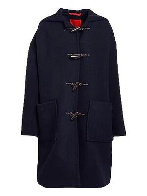 MAXCO. Wool Duffle Coat With Toggle Fastenings - Black