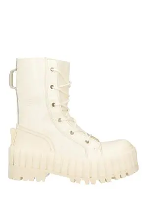 MAISON MARGIELA Mm6 Maison Margiela Lace-Up Round Toe Platform Leather Boots