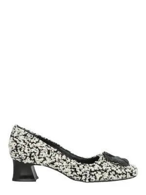 Tory Burch Two-tone Tweed High Heels - Black