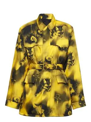 Prada Printed Re-nylon Parka - Yellow