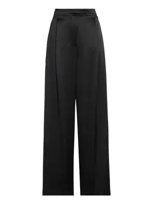 Max Mara Wide-leg Satin Trousers - Black