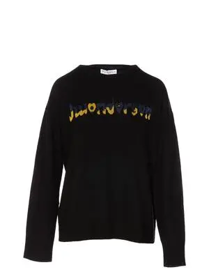 J.W.ANDERSON Logo Embellished Crewneck Jumper - Black
