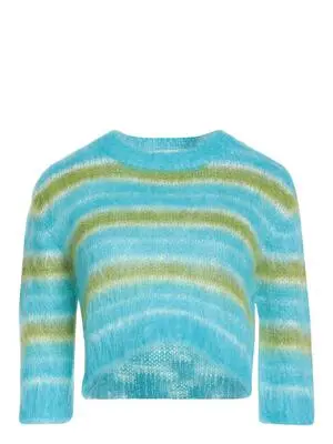 Marni Striped Intarsia-knit Jumper - Blue