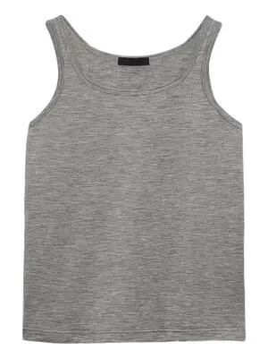 Prada Cashmere And Silk Tank Top - Grey