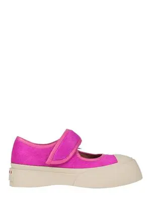 MARNI Marni Mary Jane Flats With Calf Hair And Velcro Fastening