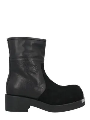 MAISON MARGIELA Leather Suede Ankle Boots - Black