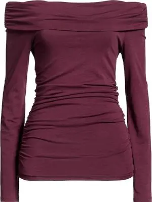 Rag & Bone Off-shoulder Long Sleeve Top - Red