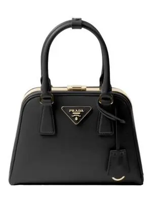 Prada Pyramid Saffiano Leather Mini Bag - Black