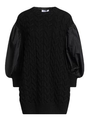 Max Mara Knit Dress With Puff Sleeves - Black