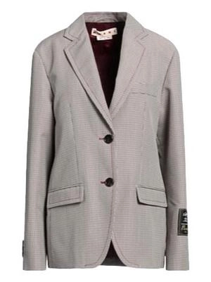 Marni Checked Blazer - Gray
