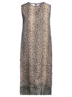 Sportmax Sleeveless Snake Print Organza Dress - Gray