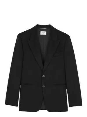 SAINT LAURENT Cashmere Long-sleeved Suit Jacket