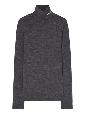JIL SANDER Roll Neck Straight Hem Jumper - Black