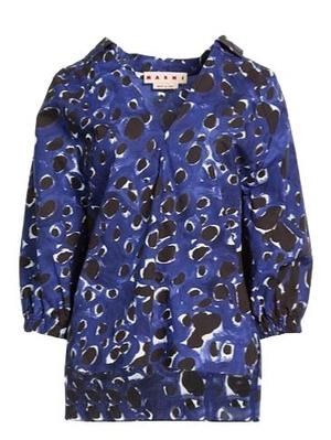 Marni Printed V-neck Top - Blue