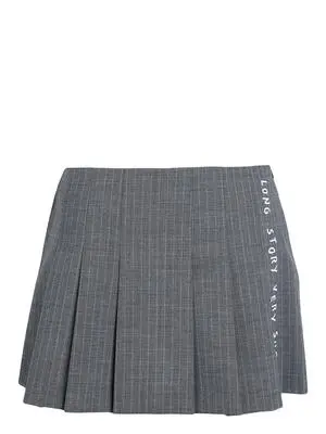 MAXCO. Max&co. Pleated Pinstriped Mini Skirt - Gray