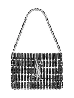 Saint Laurent Saint Laurent Micro Evening Bag In Crystals Black