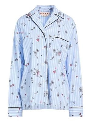 Marni Striped Poplin Shirt - Blue