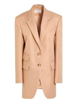 Sportmax Single-breasted Twill Coat - Nude