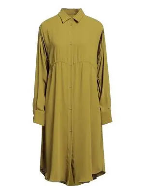 MAISON MARGIELA Plain Crepe Shirt Dress - Green