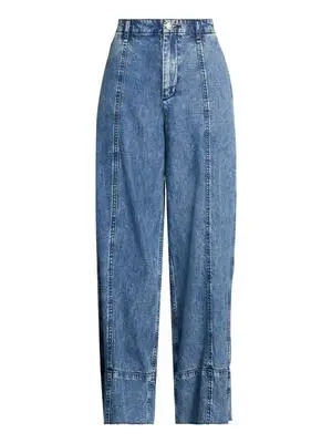 RAG & BONE Rag & Bone Wide-Leg Denim Trousers With Embroidered Logo