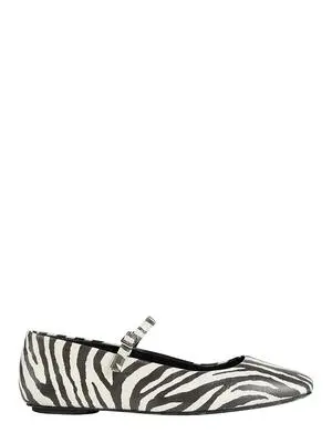 MAXCO. MAX&Co. Zebra Print Leather Mary Jane Flats