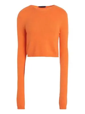 MAXCO. Max&co. Lightweight Knit Crew Neck Long Sleeve Top - Orange