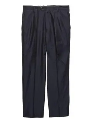 Prada Cotton And Silk Blend Trousers - Blue
