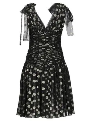 Dolce & Gabbana Polka Dot Sleeveless Dress - Black