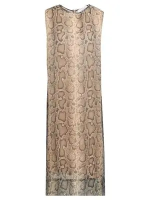 SPORTMAX Sportmax Snakeskin-Print Organza Midi Dress