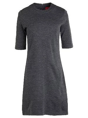 MAXCO. Max&co. Knitted Crewneck Short Sleeve Bodycon Dress - Black